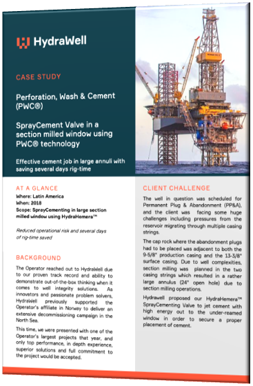 Case Study – Cement jetting in section milled window